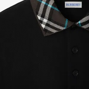 Burberry Checked Short Sleeved Polo Shirt