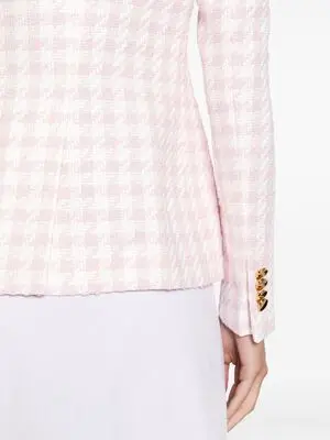 Tagliatore Double-breasted Checked Blazer - Pink