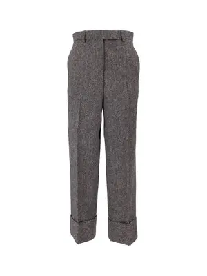 Thom Browne High-waist Straight-leg Trousers - Black