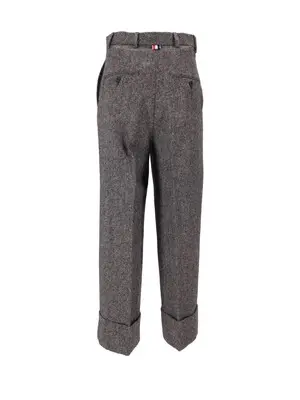 Thom Browne High-waist Straight-leg Trousers - Black