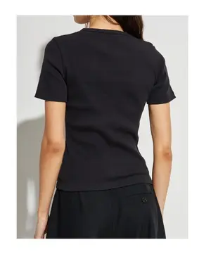 Tory Burch Ribbed Logo Patch T-shirt