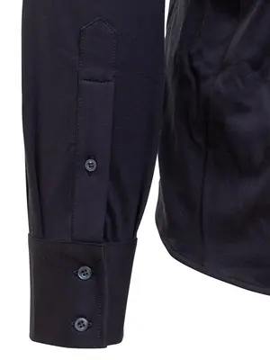Brunello Cucinelli Collared Long-sleeved Shirt - Black