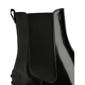 TOD'S Block Heel Chelsea Boots - Black