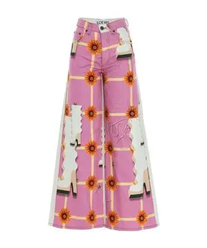 Loewe X Anthea Hamilton Printed Wide-leg Jeans