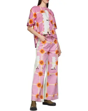 Loewe X Anthea Hamilton Printed Wide-leg Jeans