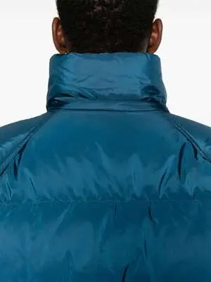 Prada Padded Hooded Jacket With Logo Plaque