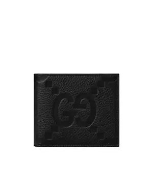 Gucci Logo Embossed Bi-fold Wallet - Black
