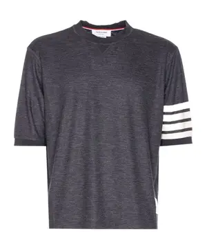Thom Browne 4-bar Wool T-shirt - Black