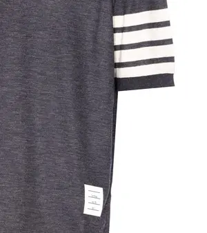 Thom Browne 4-bar Wool T-shirt - Black