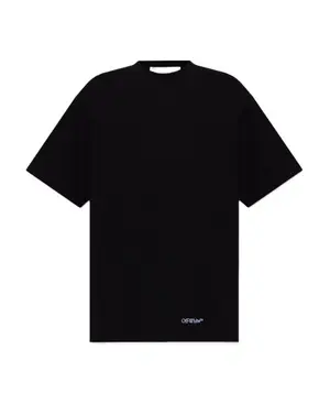 Off-White Scribble Diag Printed Crewneck T-shirt - Black