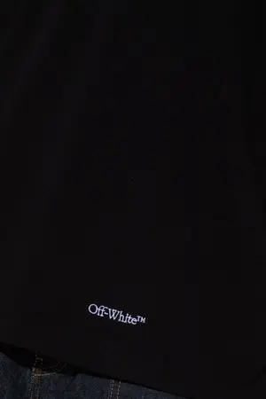 Off-White Scribble Diag Printed Crewneck T-shirt - Black