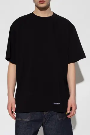 Off-White Scribble Diag Printed Crewneck T-shirt - Black