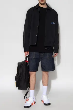 Off-White Scribble Diag Printed Crewneck T-shirt - Black