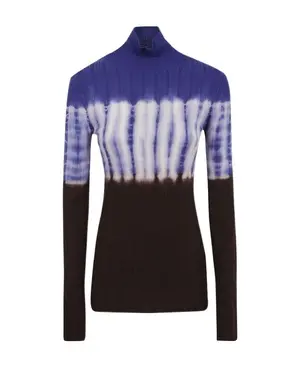 Proenza Schouler High-neck Tie-dye Wool Sweater