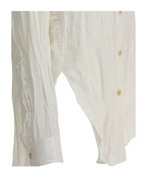 Khaite Long-sleeved Crinkled Shirt - White