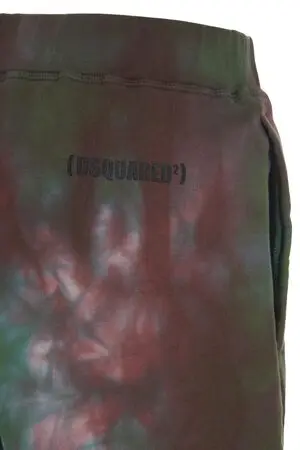 Dsquared2 Tie-dye Print Cotton Track Shorts