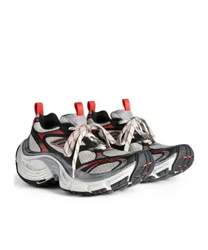 Balenciaga 10xl Low-top Sneakers - Gray/white/red
