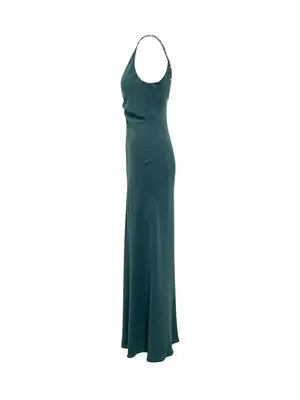 Max Mara Sleeveless V-neck Gathered Dress