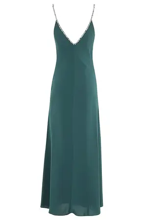 Max Mara Sleeveless V-neck Gathered Dress