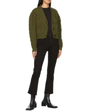 FRAME Slim-fit Flared Cropped Jeans