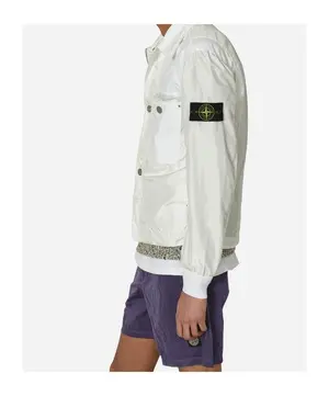 Stone Island Long Sleeve Casual Jacket With Lapels And Chest Pockets