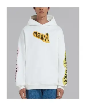 Marni Graffiti Printed Long Sleeve Hoodie