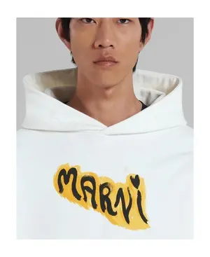 Marni Graffiti Printed Long Sleeve Hoodie