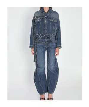 JEAN PAUL GAULTIER Wide-leg Strap Jeans - Blue