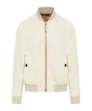 TOM FORD Gabardine Bomber Jacket - Bone
