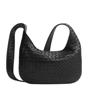 Bottega Veneta Small Intrecciato Shoulder Bag - Black