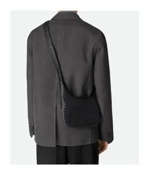 Bottega Veneta Small Intrecciato Shoulder Bag - Black