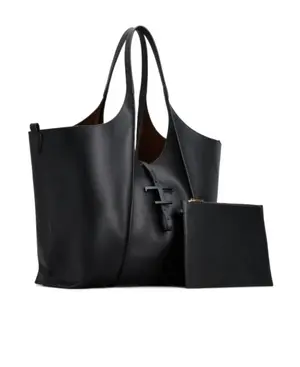 TOD'S T Timeless Medium Tote Bag - Black