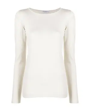 Brunello Cucinelli Long-sleeved Crewneck Jumper - White