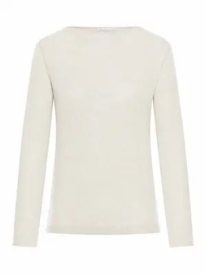Brunello Cucinelli Long-sleeved Crewneck Jumper - White
