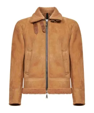 Tagliatore Steele Shearling-trim Coat - Brown