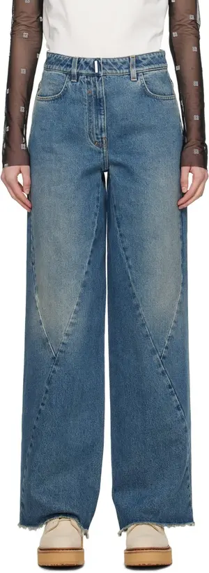 Givenchy Vintage Effect Wide-leg Jeans