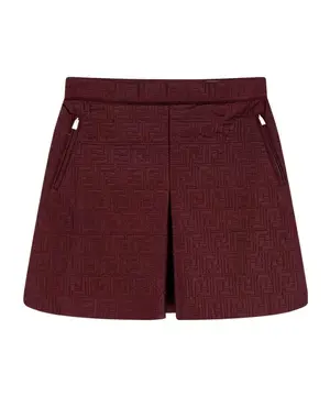 Fendi Quilted Ff Motif Mini Skirt - Brown