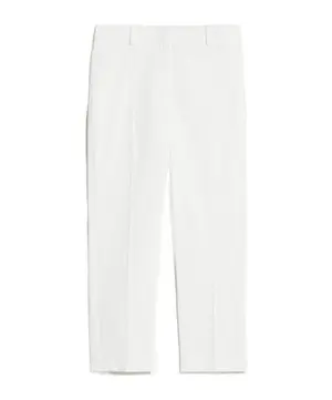 Max Mara Tailored Cotton Trousers - White