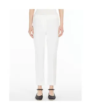 Max Mara Tailored Cotton Trousers - White
