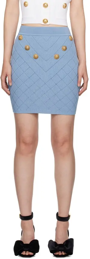 Balmain Pattern-jacquard Miniskirt