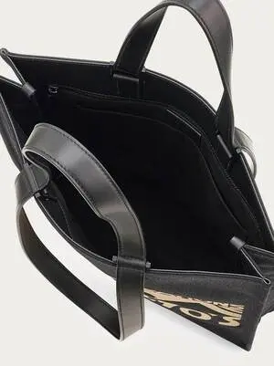 FERRAGAMO Large Logo Jacquard Shoulder Bag