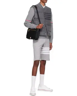 Thom Browne Pebble Leather Messenger Bag - Black