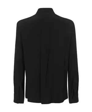 Emporio Armani Pleated Back Crêpe-de-chine Shirt