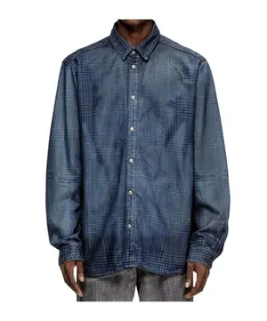 DIESEL® Prince Of Wales Denim Shirt