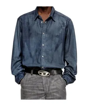 DIESEL® Prince Of Wales Denim Shirt