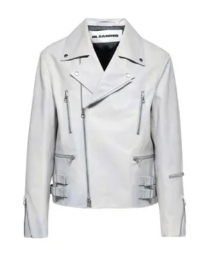 JIL SANDER Eldorado Zip Biker Jacket - White