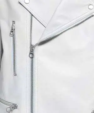 JIL SANDER Eldorado Zip Biker Jacket - White
