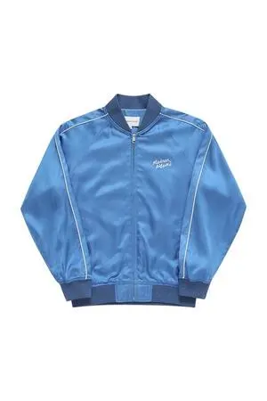 Maison Kitsuné Embroidered Satin Bomber Jacket