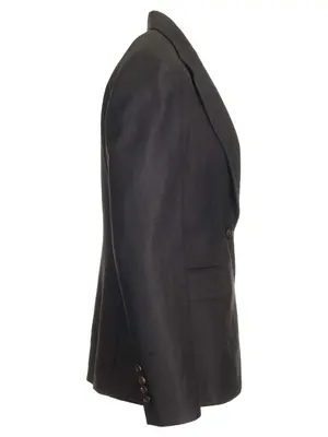 Brunello Cucinelli Monili Detailed Single-breasted Blazer - Black