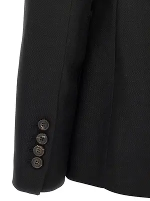 Brunello Cucinelli Monili Detailed Single-breasted Blazer - Black